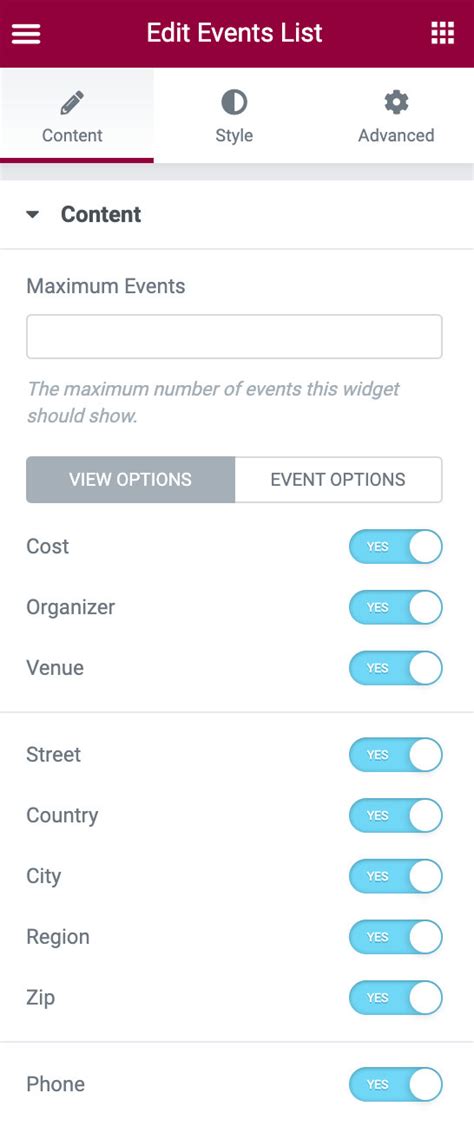 elementor widgets for events calendar pro knowledgebase