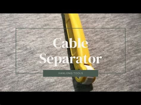 How To Untwist And Straighten Twisted Pair Cable Smart Cable Separator HT 130 YouTube