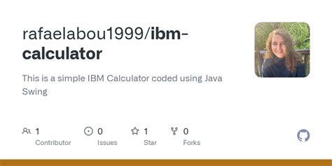 Github Rafaelabou1999ibm Calculator This Is A Simple Ibm Calculator