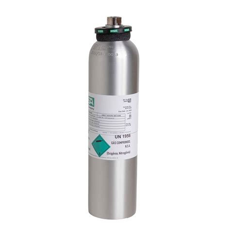 Cilindro Calibracao Detector Gas Ch4 Co H2s O2 So2 Msa 58l Net