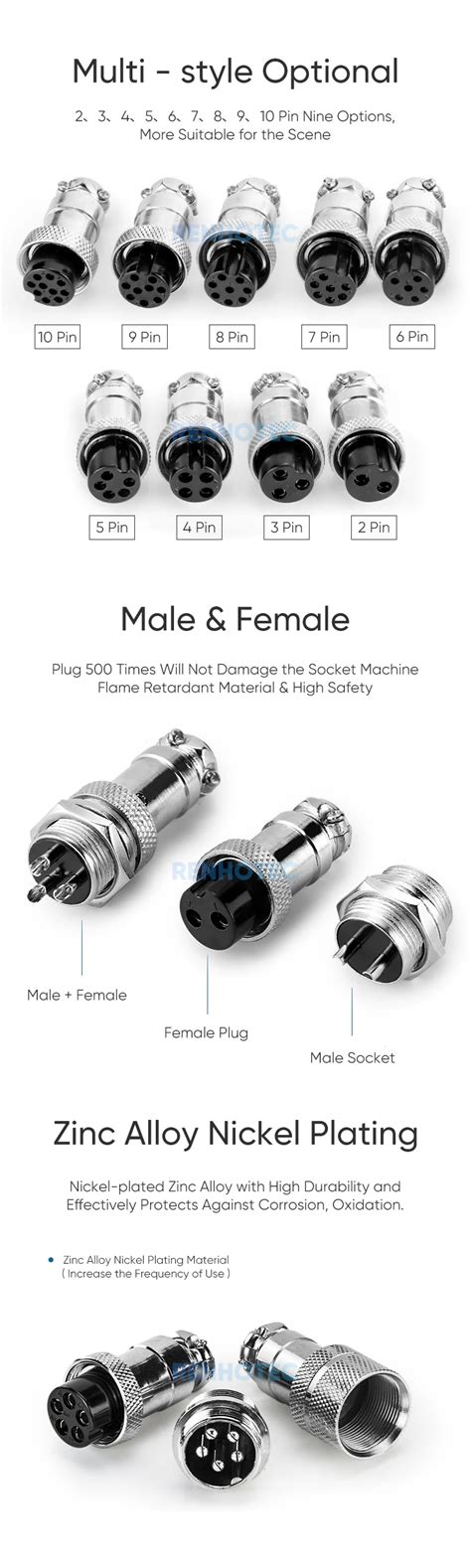 Gx16 Con 케이블 커넥터 원형 8 핀 방수 항공 여성 플러그 패널 마운트 남성 소켓 Conector Buy Gx16 케이블 커넥터 원형 8 핀 방수 항공 플러그