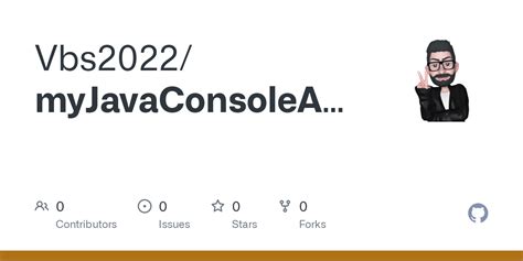 Github Vbs2022myjavaconsoleapp