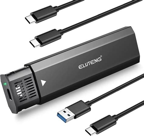 ELUTENG M NVMe SATA SSD Enclosure Gbps USB Gen To NVMe SATA Adapter Aluminum External