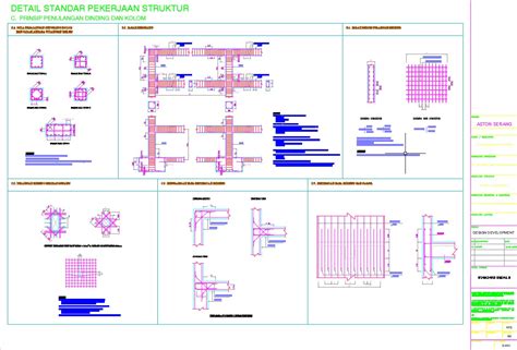 Different Structure Sections Design With Reinforcement Details Is Given In Autocad 2d Drawing