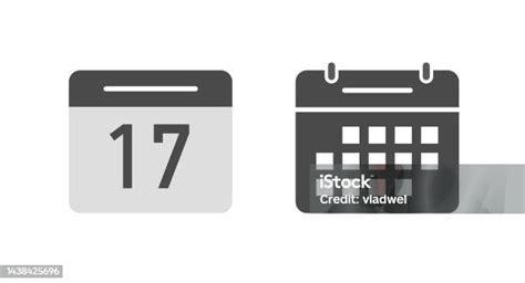 Agenda Kalender Ikon Piktogram Vektor Clipart Grafis Hitam Putih Jadwal Bulan Bentuk Siluet Ui