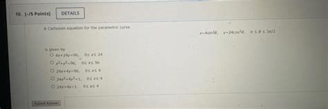 [solved] 10 [ 5 points] details a cartesian equa solutioninn