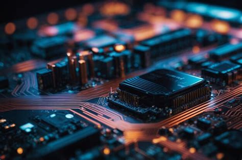 Premium Ai Image Abstract Futuristic Circuit High Computer Technology Business Background