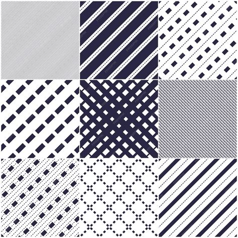 Premium Vector Minimal Lines Vector Seamless Patterns Set Abstract Backgrounds Collection