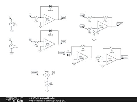 Analog Divider Circuitlab