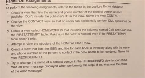 Solved Hands On Assignments To Perform The Following