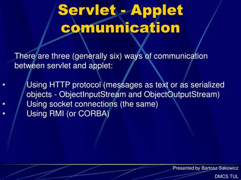 ppt j2ee applets servlet applet communication powerpoint