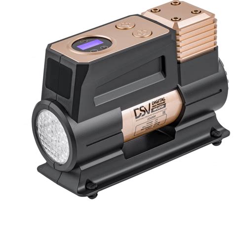 Усиленный компрессор DSV Smart с LED фонарем, 45 л/мин, 12 В, с цифр ...