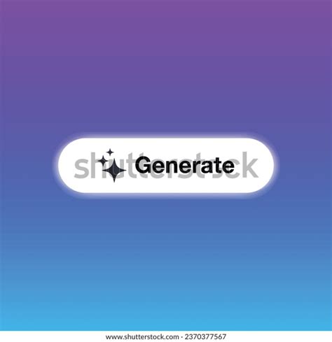 generate ai button artificial intelligence icon stock vector royalty