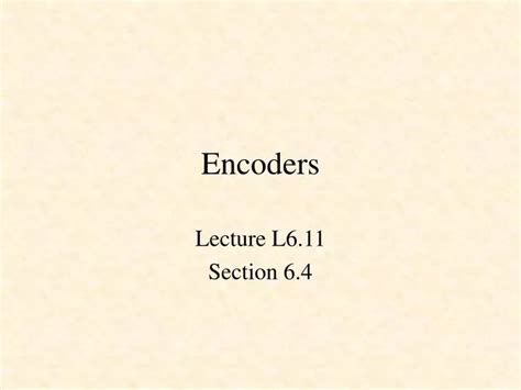 PPT Encoders PowerPoint Presentation Free Download ID
