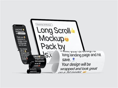 Creative Long Scroll Webpage Display Mockup 3d Presentation Innovator Lsgraphics