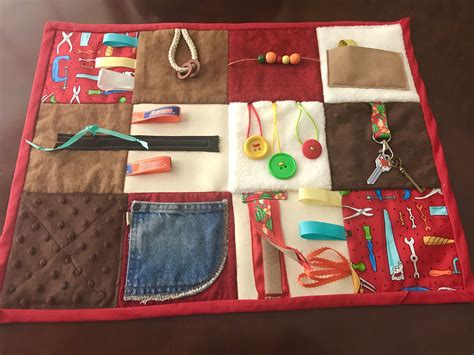 Quilted Table Mat With Buttons And Beads