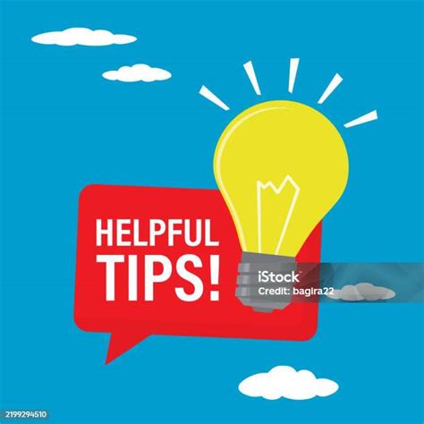 유용한 팁 메시지 전구 엠블럼이 있는 말풍선 빠른 팁 또는 최고의 팁 지원 서비스 Faq 비즈니스 및 광고를 위한 배너 디자인 개념에 대한 스톡 벡터 아트 및 기타 이미지