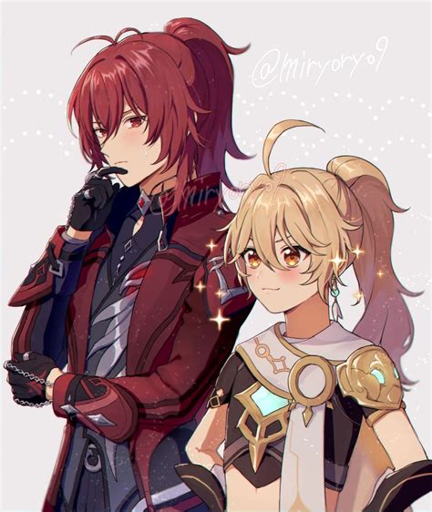 Aether Diluc And Diluc Genshin Impact Drawn By Miryoryo9 Danbooru