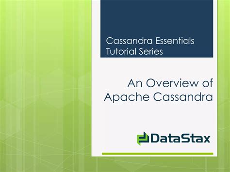 An Overview Of Apache Cassandra Pptx