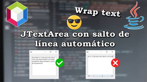 💻 Jtextarea Con Salto De Línea Automático Wrap Text Youtube