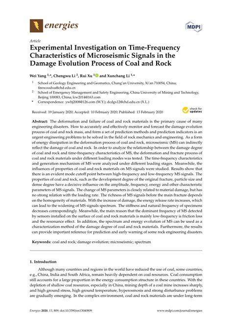 Pdf Experimental Investigation On Time Frequency Characteristics Of
