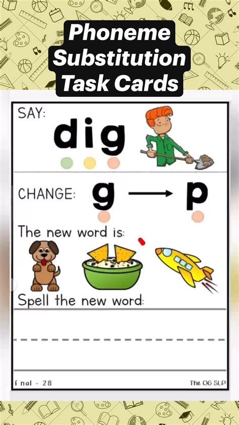 Phoneme Substitution Task Cards Digraphs And Glued Sounds Phoneme