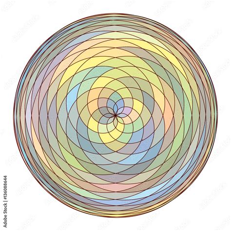 Pattern From The Circular Repeating Mosaic Elements Vector Illustration Stock Vector Adobe Stock