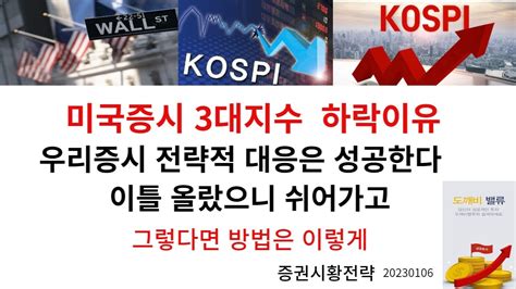 증권시황전략 1월6일 미국3대지수 하락한 이유 우리증시 전략은 이렇게하자 전략적 투자는 늘 성공한다 반도체업종 다가서는 방법 Youtube