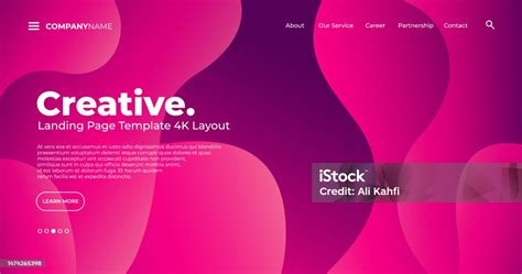 template landing page 4k abstrak dinamis modern futuristik multi warna