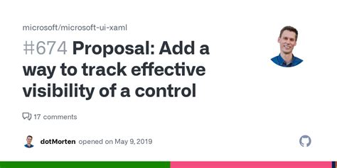 Proposal Add A Way To Track Effective Visibility Of A Control · Issue 674 · Microsoft