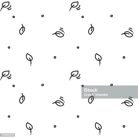 귀여운 벡터 잎 원활한 패턴입니다 단풍이 있는 추상적인 프린트 직물 포장 및 직물에 대한 아름다운 자연 장식 스크랩북 흑백 용지 0명에 대한 스톡 벡터 아트 및 기타 이미지