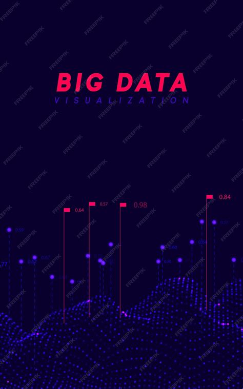 Premium Vector Big Data Visualization Information Wave Technology Futuristic Abstract