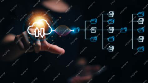 Premium Photo Businesswoman With Cloud Computing Diagram Shown On