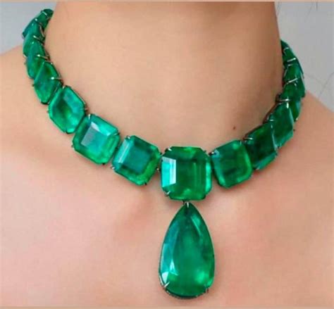Victorian Look Emerald Necklaceroyal Emerald Necklace Emerals