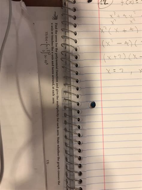 solved find the zeros for the polynomial function and give