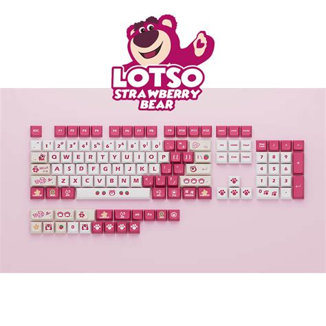 9 5mm Disney Pixar Strawberry Bear Lotso 122 Keycaps Class Xda Profile