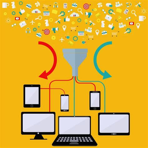 Concepts For Creative Process Big Data Filter Data Tunnel Analysis Vector Concept ⬇ Vector