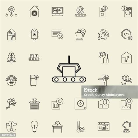 컴퓨터 지원 제조 아이콘입니다 웹 및 모바일에 대 한 자동화 아이콘 범용 세트 가사 집안일에 대한 스톡 벡터 아트 및 기타