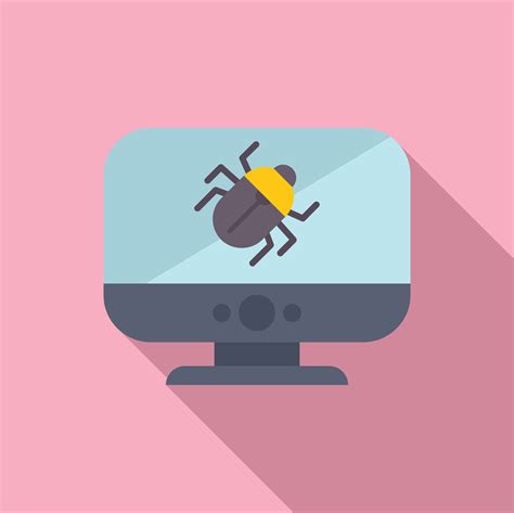 Cyber Bug On Computer Icon Digital Threat Concept 46041116 Vector Art At Vecteezy
