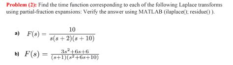 solved problem 2 find the time function corresponding to