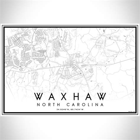Waxhaw North Carolina Map Print In Classic — Jace Maps