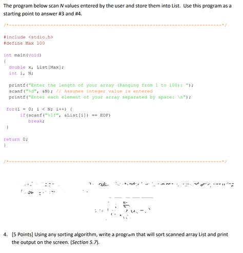 Solved The Program Below Scan N Values Entered By The User