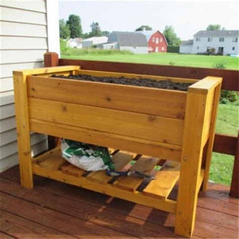 Infinite Cedar 48 In Elevated Planter Box With Shelf 1 Ralphs