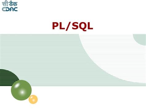 Plsql Introduction And Concepts
