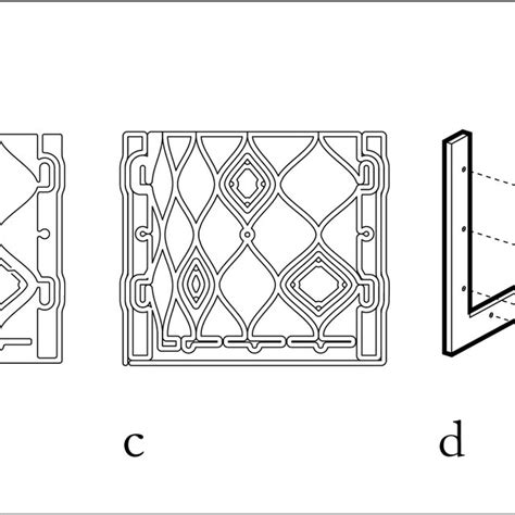 A Tiled Pattern B Toolpath C Print Preview D Casting Rig
