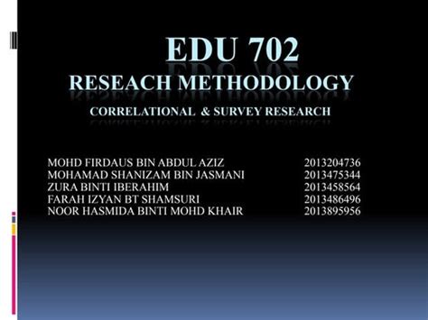 Research Designs Descriptive Correlational And Experimental Pptx Physics Science
