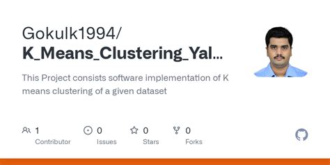 Github Gokulk1994kmeansclusteringyalefaces This Project