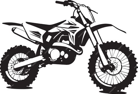 A Black And White Drawing Of A Dirt Bike With A Black And White Picture