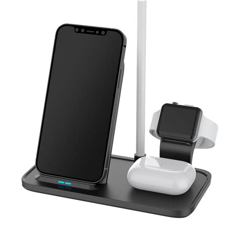 Безжична зарядна станция за бързо зареждане Deltaco 2в1 10w 5w черна Emag Bg