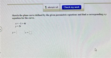 solved sketch the plane curve defined by the given